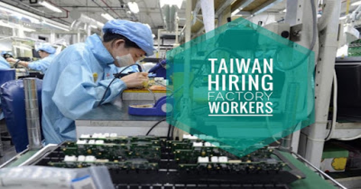 Taiwan Hiring: Factory Workers for Chenta Precision Machinery ...